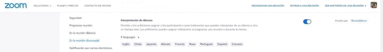 Interpretación simultánea con Zoom: cómo configurar la función